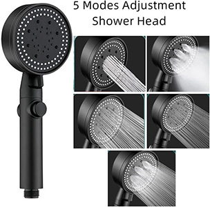 Douche Téléphone Noire – 5 Modes de Jet | Élégante & Multifonction ...